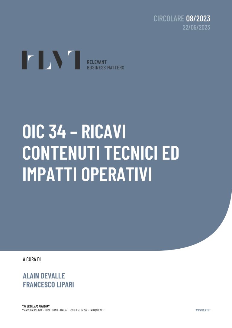 OIC 34 – RICAVI CONTENUTI TECNICI ED IMPATTI OPERATIVI – Circolare 8/ ...